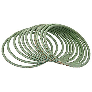 Efulgenz Indian Bangles Set Indian Bangles for Women Bollywood Plain Metal Bangles Bracelet Mint Green Bangles Indian Costume Jewelry for Women