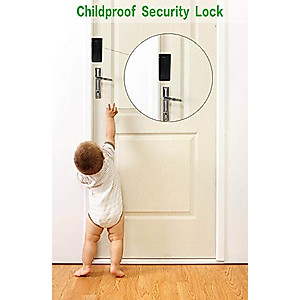 TOYFUL 2 Pack Door Reinforcement Locks with 8 Screws, Home Security Door Lock for Toddler, Childproof Door Lock Night Lock Withstand 800 Lbs Black