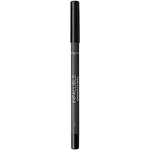 L’Oréal Paris Makeup Infallible Pro-Last Pencil Eyeliner, Waterproof and Smudge-Resistant, Glides on Easily to Create any Look, Grey, 0.042 oz.