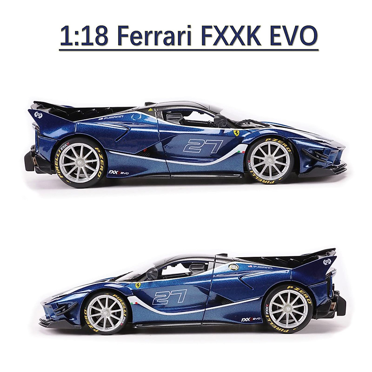HTLNUZD 1/18 2023 FXXKevo Static Alloy Luxury Sports Car for Ferrari Die Cast Model Collectible Gift