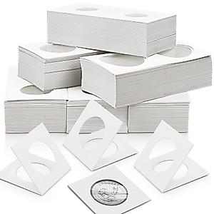 Nexxxi 300 Pcs Cardboard Coin Holder, 6 Sizes 2" x 2" Currency Holders for Coin Collection Supplies