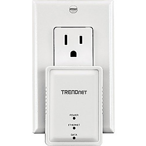TRENDnet Powerline 500 AV Nano Adapter, TPL-406E, Includes 1 x TPL-406E Adapter, Cross Compatible with Powerline 600/500/200,Windows 10, 8.1, 8, 7, Vista, XP, Ethernet Port, Plug & Play Install White