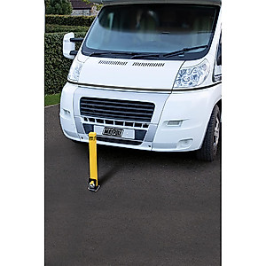 Maypole Heavy Duty Removable Security Post Driveways, Carports, Garages Concrete Set Type, Yellow/Black