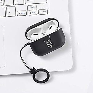 LuGeKe Case for Airpods Pro with Keychain,Cool Skull Patterned Case with Protective Soft TPU,Shockproof Cover for Girls Boys Kids Women Men (Novel Skull,Support Wireless Charge)