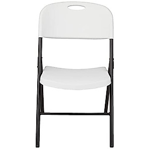 Amazon Basics Folding Plastic Chair, 350-Pound Capacity, White, 2-Pack