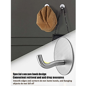 SonTiy All Metal Adhesive Hook Heavy Duty Self Adheasive Towel Hook Wall Hooks Hanging Hook for Walls No Damage Stick on Hooks, Waterproof, Home, Bathroom, Kitchen, Office, and Outdoor 5Pcs