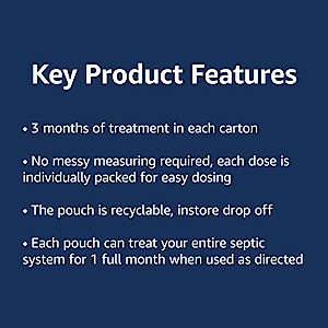 Amazon Basics Septic Treatment, 3 Count (Pack of 1)