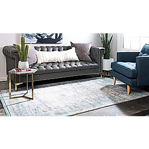 Unique Loom Traditional Classic Intricate Design with Distressed Vintage Detail, Area Rug (9' 0 x 12' 0 Rectangular, Blue/ Gray)