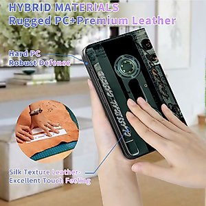 for Microsoft Surface Duo Case 8.1"(Not Fit Duo2) with Retro Classical Cassette Theme Design, RYUITHDJP for Microsoft Surface Duo Phone Case Stylish Shockproof Cover