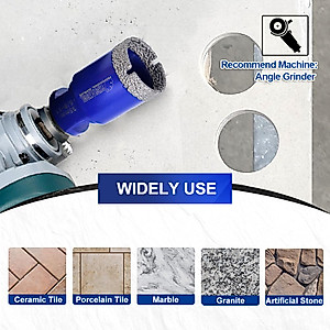 SHDIATOOL Diamond Drilling Bits 1-3/8 Inch for Porcelain Ceramic Tile Marble Brick Dry Core Drill Bits Hole Saw 35mm