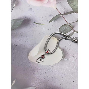 GMXLin Stethoscope Heart Dangle Charm for Pandora Bracelets Red Cross Dangle Bead for Mom Sister Nurse Doctor Birthday Graduation Gift
