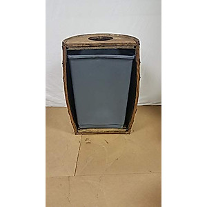Half Whiskey Barrel Trash Can with Liner