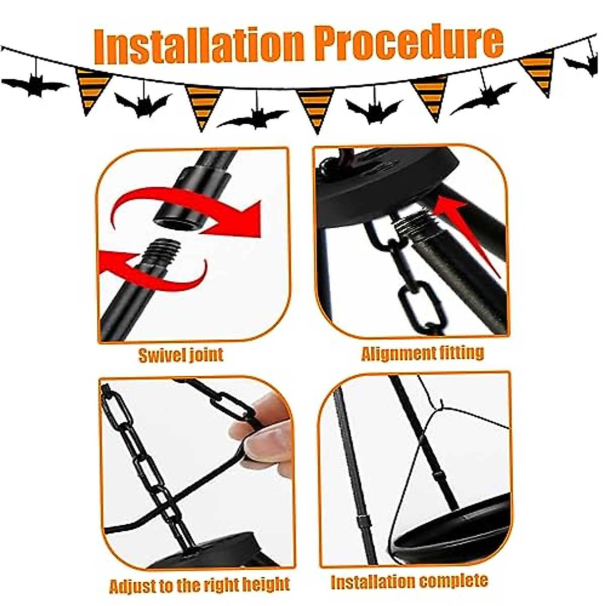 Witches Cauldron Halloween Decorations Large Witches Cauldron on Tripod with Lights Halloween Decorations Black Witch Decor for Home Outdoor Indoor Yard Halloween Props Witch Cauldron Pot