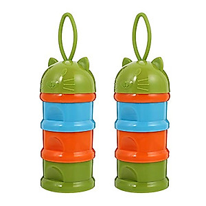 POPETPOP Bird Feeder Cups, Parrot Water Treat Box Cat Head Shaped Bird Food Storage Container for Travel Cage Carrier Backpack Accessories 2pcs