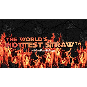 The Inferno Straw | World's Hottest Straw | World's Only Pepper Extract Infused Straw | Caution: 5 Million Scoville, IS