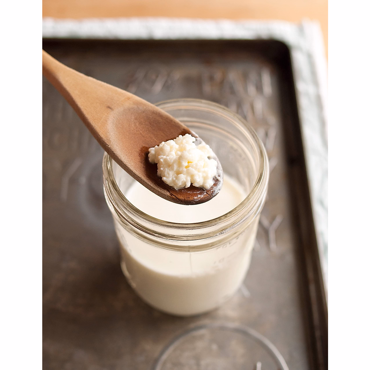 Mason Jars 32 oz Jars with Extra Wide Mouth Lids - Set of 2 Glass Storage Jars With Lids, BPA Free and Food Safe, Yogurt Jars With Lids, (2 Black Dome Plastic Lids)