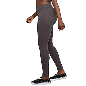 Hanes Women's Stretch Jersey Legging, Charcoal Heather, Medium