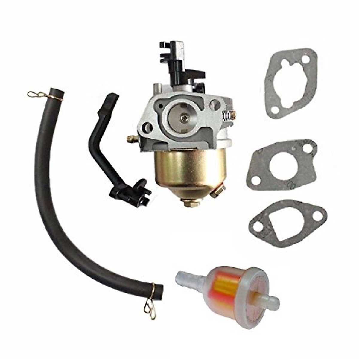 PowersportsPro Carburetor for Duromax XP7HP XP7HPE 196CC 6.5HP 7HP Go Kart Splitter Gas Engine