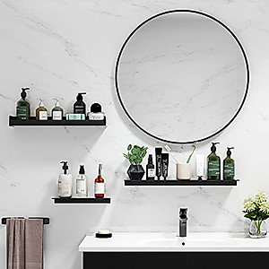 Floating Shelves, Room Decor Wall Mounted Storage Shelves, Solid Rustic Wall Shelves for Bedroom, Bathroom, Living Room, Kitchen, Laundry, Office