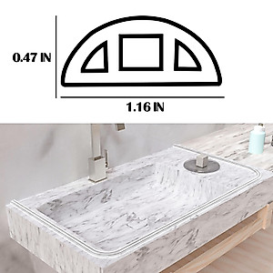 39" Shower Threshold Water Dam, Self-Adhesive Shower Barrier and Kitchen Water Stopper sealing Retention System Rubber Shower Guard Dam for Dry And Wet Separation Caulk Seal Strip Edge Trim