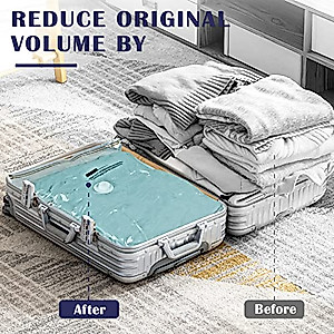 BRIAN & DANY Vacuum Storage Bags with Electric Pump, Vacuum Sealed Space Saver Bags for Comforters, Blankets and Clothes, 8 Pack (3Large, 2Medium, 3Small)