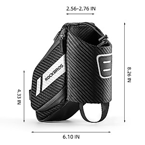 ROCKBROS Bike Saddle Bag Bike Seat Bag with Water Bottle Holder Bicycle Bag Under Seat Waterproof for Road Bike