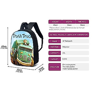 WAOIJII Anime Backpack 16in Travel Laptop Backpacks Large Capacity Lightweight Backpack