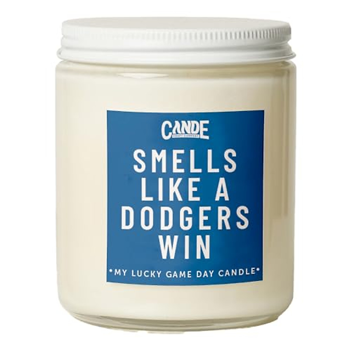 CE Craft - Smells Like a Dodgers Win Candle - Funny Birthday Gift for Him - Baseball Themed Gift - Gift for Dad, Boyfriend - Dodgers Gift (Sparkling Champagne)
