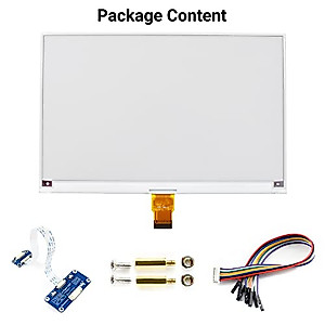 Waveshare 7.5inch E-Paper E-Ink Display HAT Compatible with Raspberry Pi 5/4B/3B/Zero/Zero W/Zero 2W/Pico/Pico W/Pico WH, 800×480 Pixels Red/Black/White Three-Color SPI Interface