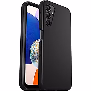 OtterBox Samsung Galaxy A14 5G Prefix Series Case - BLACK, ultra-thin, pocket-friendly, raised edges protect camera & screen, wireless charging compatible