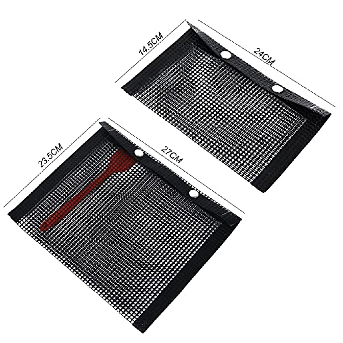 ignishar BBQ Mesh Grill Bags,1 Large Bag+1 Small Bag +1 Basting Brush, Reusable and Non-Stick Grill Tools for Outdoor&Indoor Grilling,Easy to Clean,Dishwasher-Safe