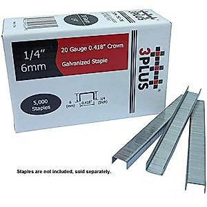 3PLUS HT5014SP Pneumatic 20 Gauge Stapler, T50 Upholstery Stapler, 1/4-Inch to 9/16-Inch