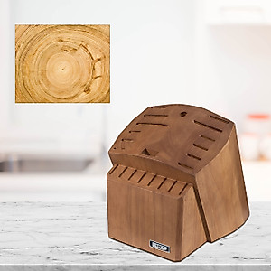 Knife Set, Karcu 23-Piece German Steel Forged Kitchen Knife Block Set, Acacia Block