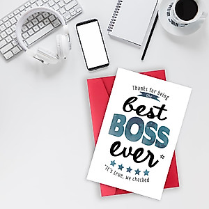 BENNLOOS Funny Boss's Day Card for Men Women, Happy Boss's Day Gift for Boss, Humor Birthday Card for Boss, Boss Thank You Card, Best Boss Ever Card