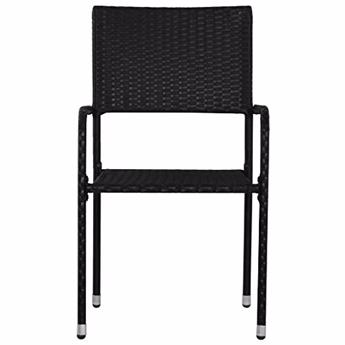 YUHI-HQYD 5 Piece Patio Dining Set,Conversation Furniture,Afternoon Tea Suit,Party Furniture,Perfect for Patio, Garden, Porch,Family Room,Sitting Area,Poly Rattan Black