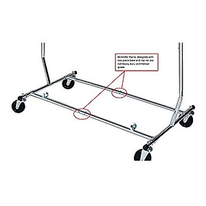 Only Garment Racks True Commercial Grade Rolling Rack Designed with Solid "One Piece" Top Rail