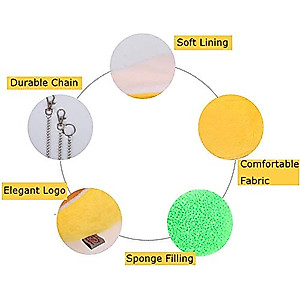 Hotumn 2 Piece Hamster Cage Soft Hammock Bed Small Pet House Hamster Nest Chinchilla Sleep and Play (Banana + Pineapple, Yellow)