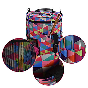 Katech Yarn Storage Bags Travel 3-Piece Knitting Bags Set Crochet Yarn Storage Empty Organizer Large Capacity Yarn Knitting Tote Bag for Storing Yarn, Crochet Hooks and Knitting Needles Accessories