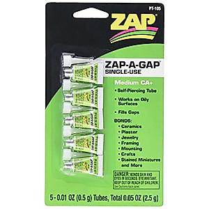 Pacer Technology (Zap) Single Use Mini Tube Adhesives (5 Piece)
