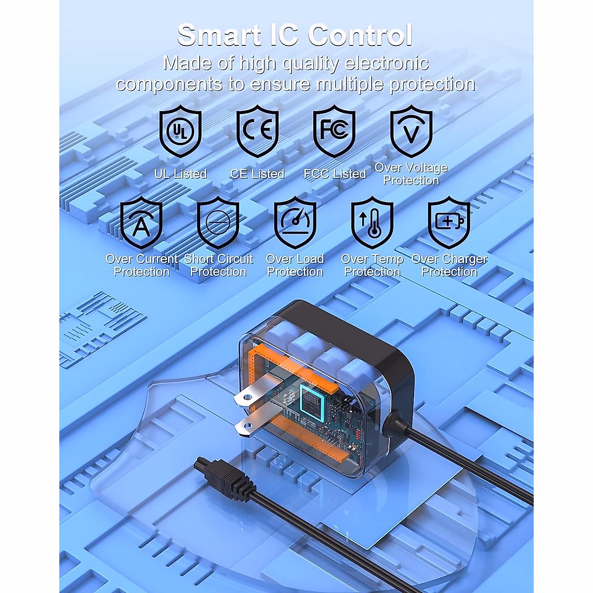 FGIEU Vacuum Charger for Shark V1917 APL1172 UV617 V1950 1078FK V1720 V1729 V1730I V1828 V1725Q V1730 UV615 Euro-Pro Speed Electronic Sweeper Vacuum Replacement KA12D120015023U Power Adapter.