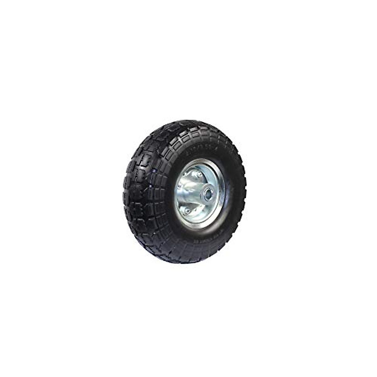 MaxxHaul 50501 Diameter 10" Flat Free All Purpose Tire with 5/8" Ball Bearing Axle Bore Dia, 10 inch, Black