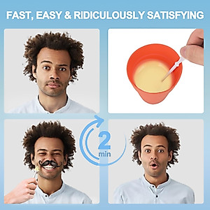 Nose Wax Hair Removal Kit by CoFashion | 100g Wax, 30 Applicators (15-30 Uses) | Painless, Quick & Easy for Men | 15 Mustache Guards, 1 Silicone Cup