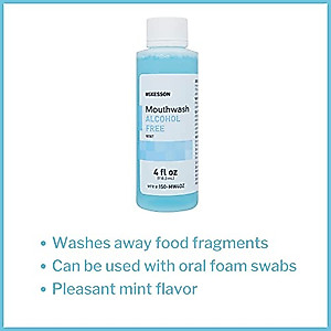 McKesson Mouthwash, Alcohol-Free, Mint Flavor, 4 oz, 1 Count