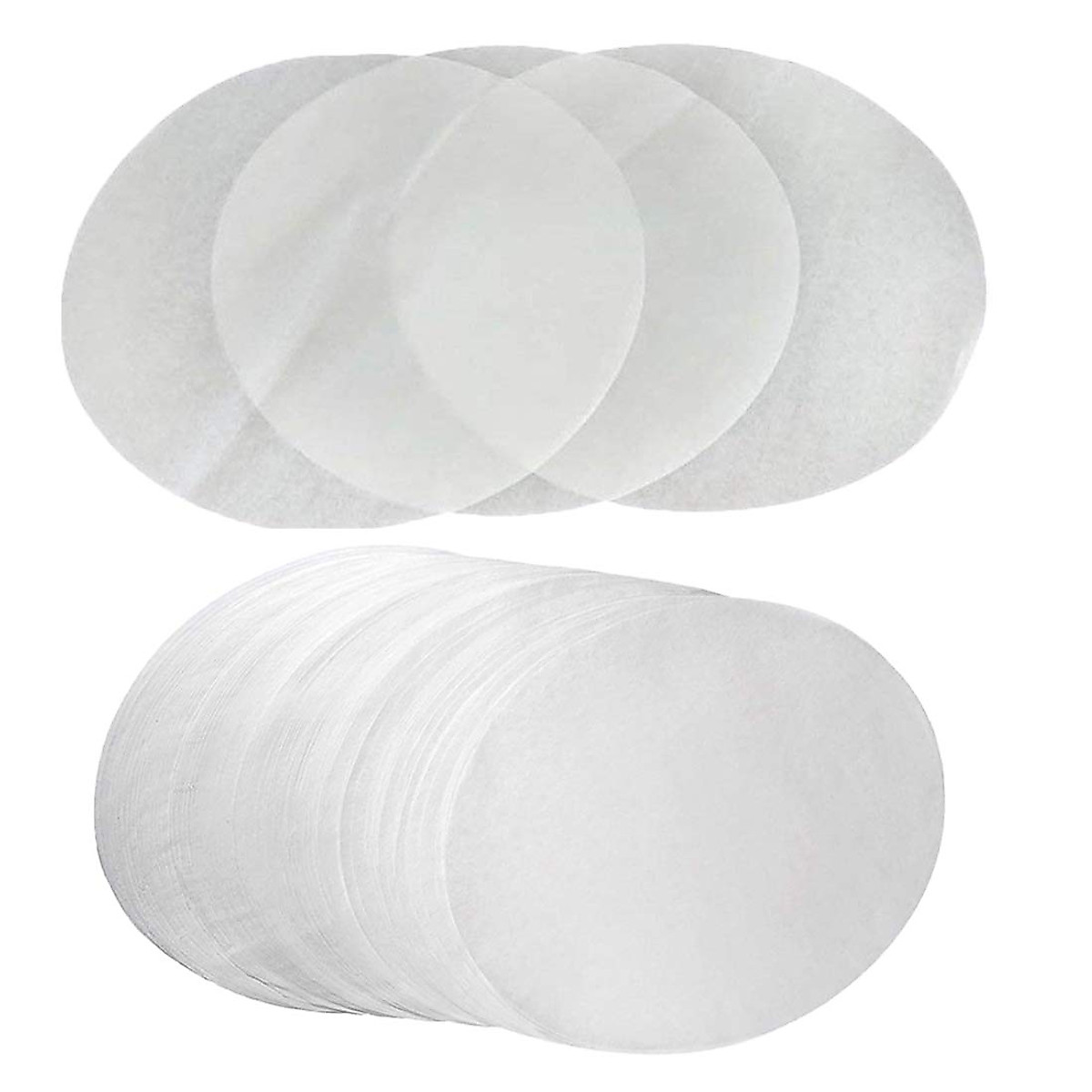 (Set of 200) Parchment Paper 8 Inch Diameter Round Non-Stick Baking Paper Liners for Cake Pans Circle Cookies Cheesecake and Deep Dish Pizza