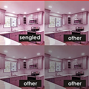 Sengled Smart Recessed Lighting 5/6 inch, LED Can Lights Retrofit Recessed Lighting Work with Alexa, 940LM Smart LED Downlight ‎Multicolor Dimmable, Baffle Trim, Bluetooth No Hub Required, 4 Pack