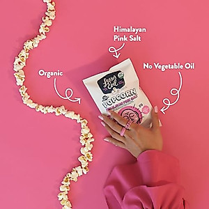 LesserEvil Himalayan Pink Salt Organic Popcorn, Premium Quality, Minimally Processed, No Vegetable Oil, 0.46 Oz, Pack of 24