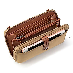 The Sak Esperato Recycled Nylon Large Smartphone Crossbody (Khaki)