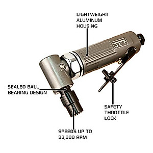 JET JAT-403, 1/4-Inch Pneumatic Right-Angle Die Grinder (505403), Black,yellow