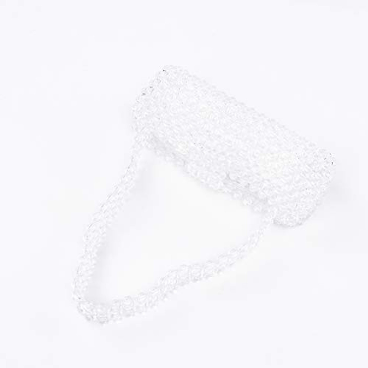 YUSHINY Women Candy Color Beaded Acrylic Handbag Evening Handmade Bags for Wedding Party (Clear)