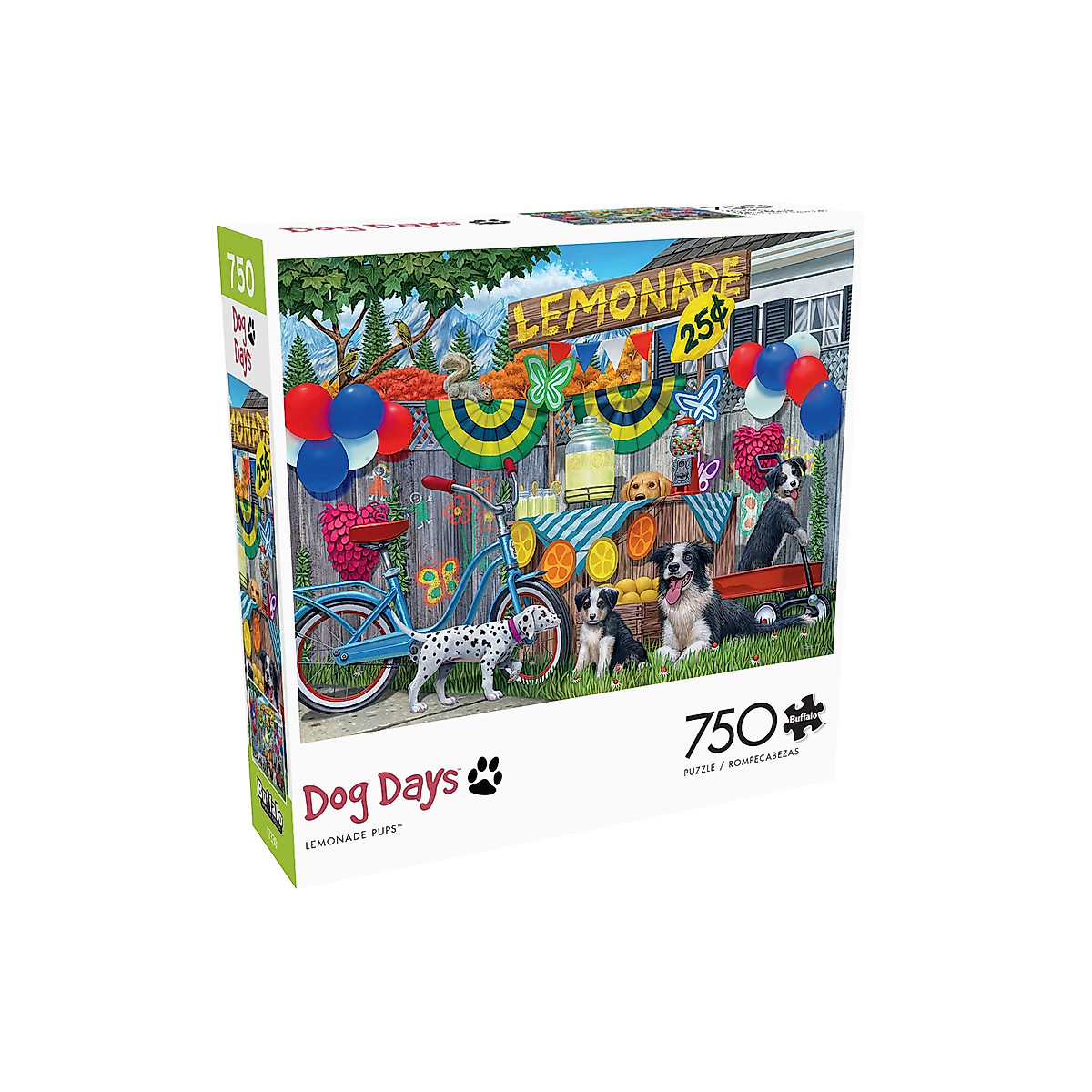 Buffalo Games - Sergio/Art Beats Studio - Lemonade Pups - 750 Piece Jigsaw Puzzle for Adults Challenging Puzzle Perfect for Game Nights - Finished Puzzle Size is 24.00 x 18.00